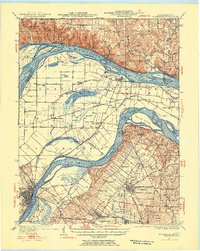 1927 Map of St. Charles, MO — High-Res, 1955 Print #2 | Pastmaps